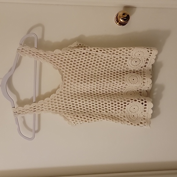 Adiva | Tops | Nwt Adiva Crochet Cream Colored Small Top | Poshmark